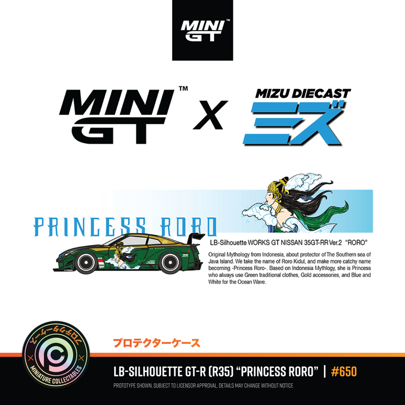 LB-Silhouette GT-R (R35) Princess RoRo - Mizu Diecast #650 – Miniature ...