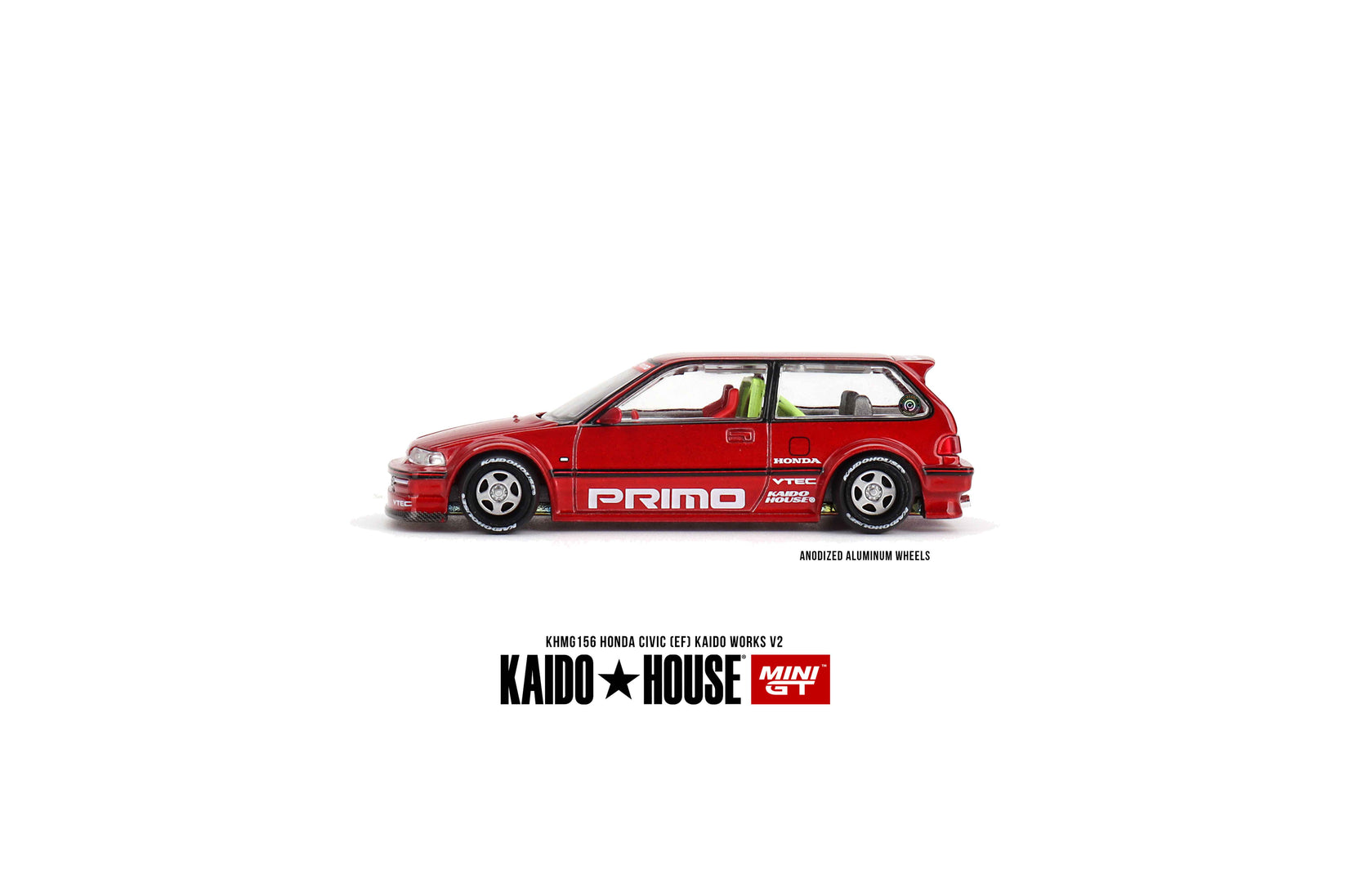Honda Civic (EF) Kaido Works V2 - Candy Red #KHMG156 – Miniature ...